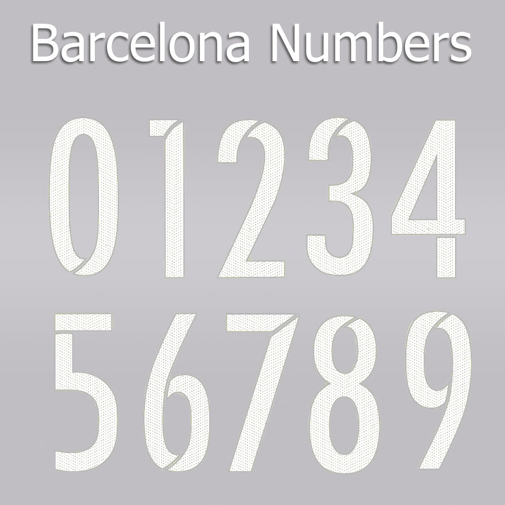 Barcelona Style Numbers | Century Soccer